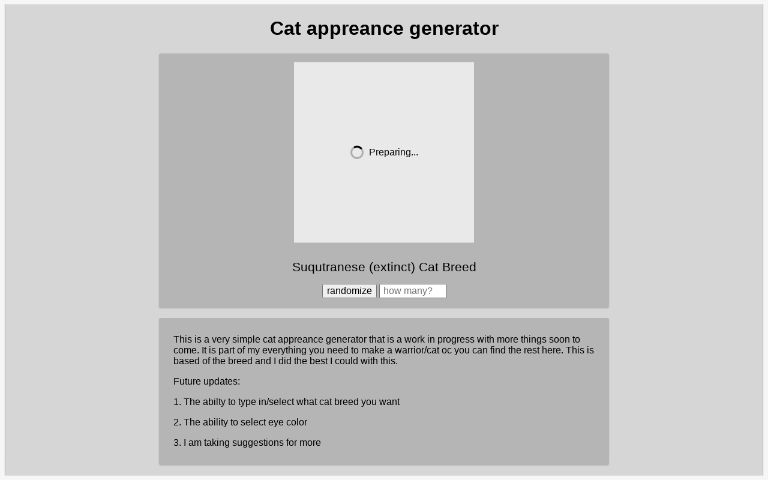 Cat appreance generator