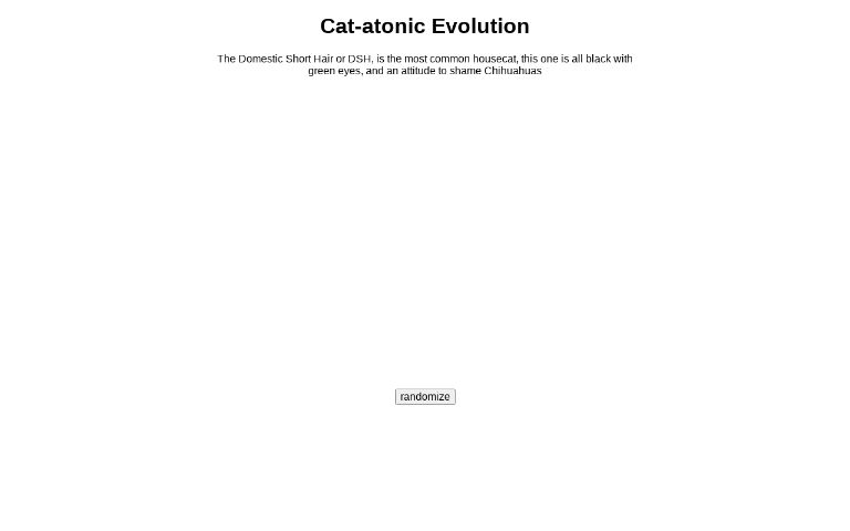 Cat-atonic Evolution ― Perchance Generator