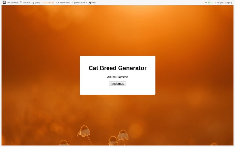 Cat Breed Generator