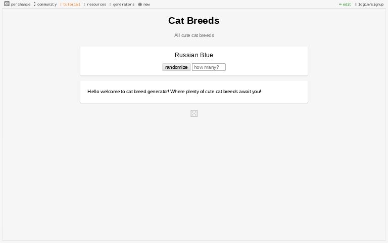 Cat Breeds ― Perchance Generator