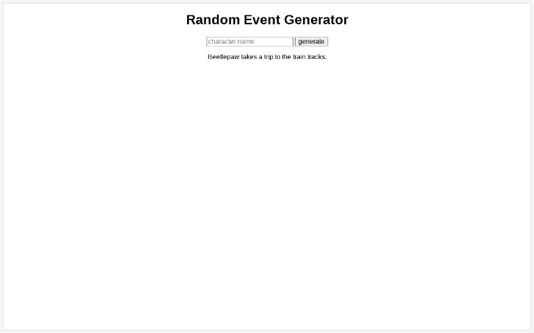 Random Event Generator