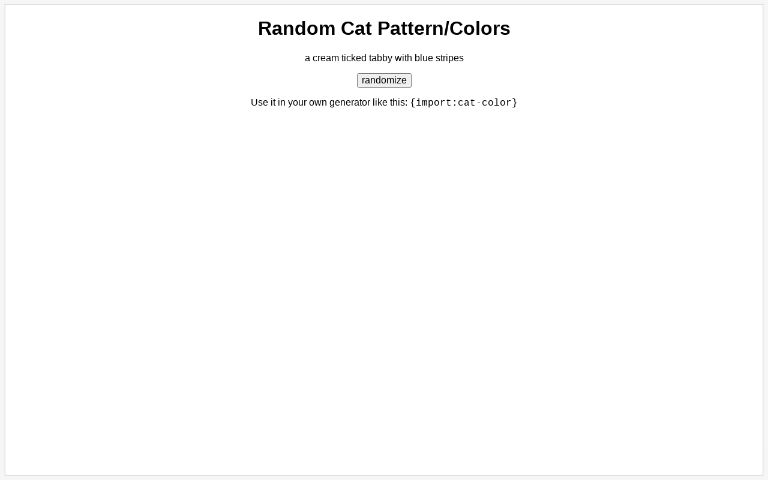 Basic Cat Colors ― Perchance Generator