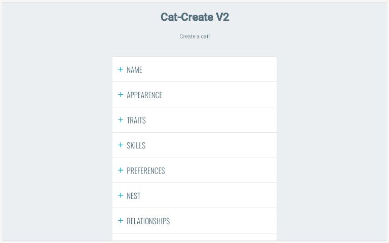Cat-Create V2 ― Perchance Generator