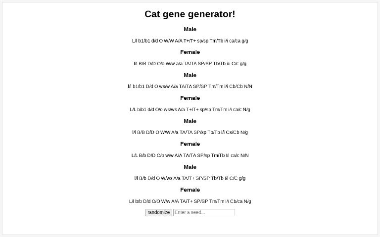 Cat gene generator!