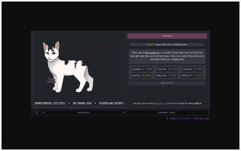 Aeo Softcat ― Perchance Generator