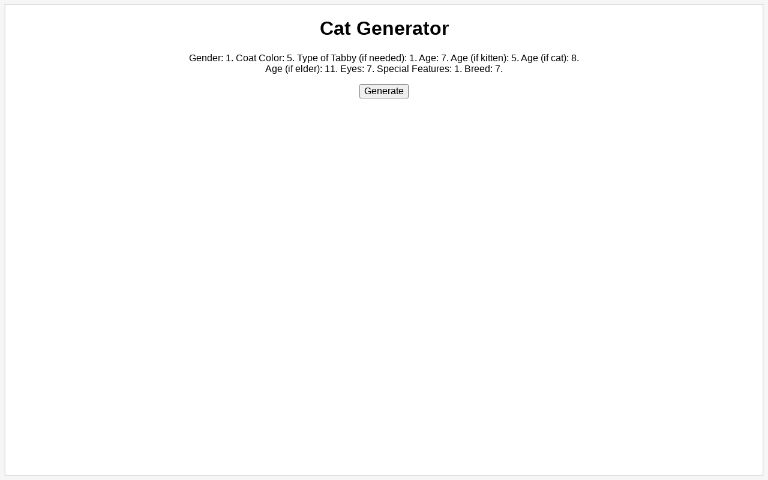 Cat Generator