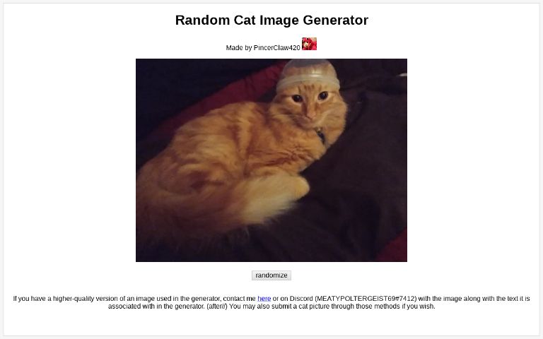 Random Cat Image Generator