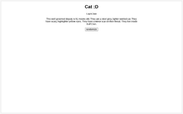 Cat :D ― Perchance Generator