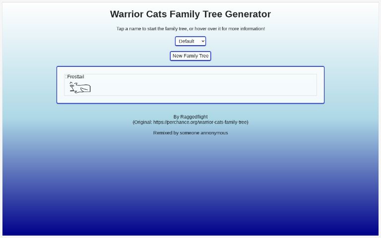 Warrior Cats Family Tree Generator