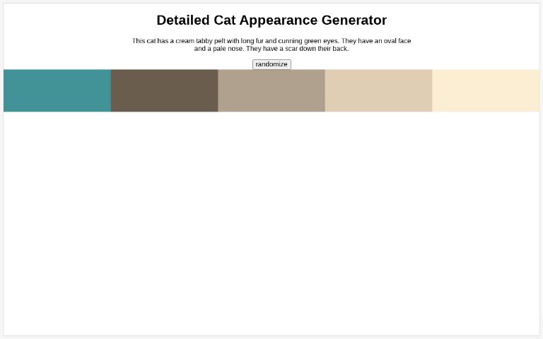 Detailed Cat Appearance Generator