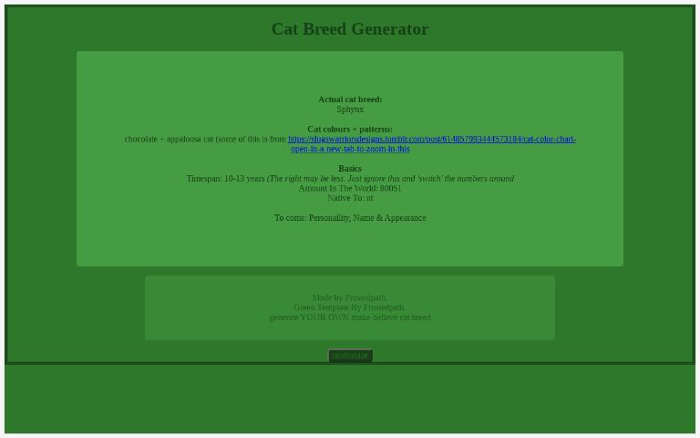 Cat Breed Generator