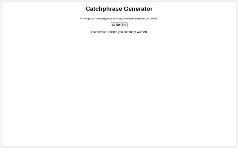 Catchphrase Generator