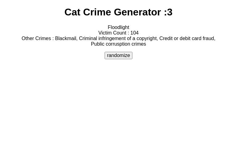 Cat Crime Generator :3