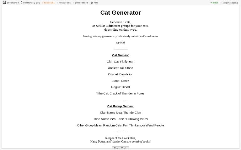 Cat Generator