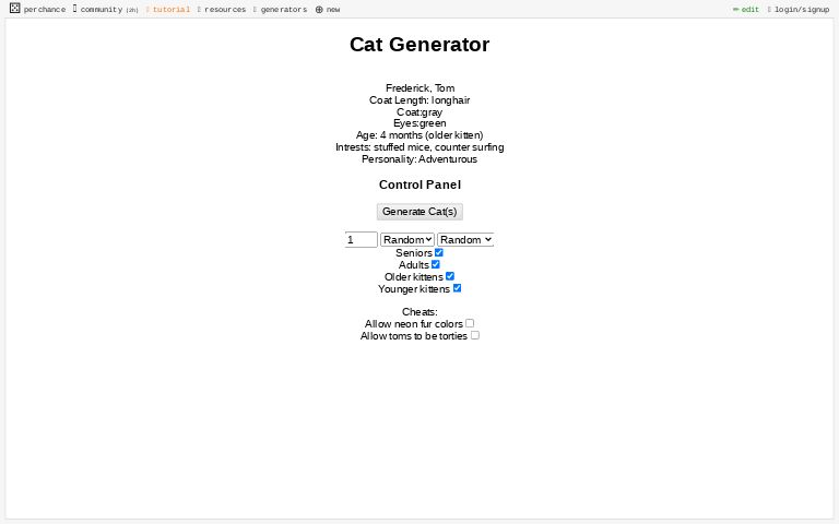 Cat Generator