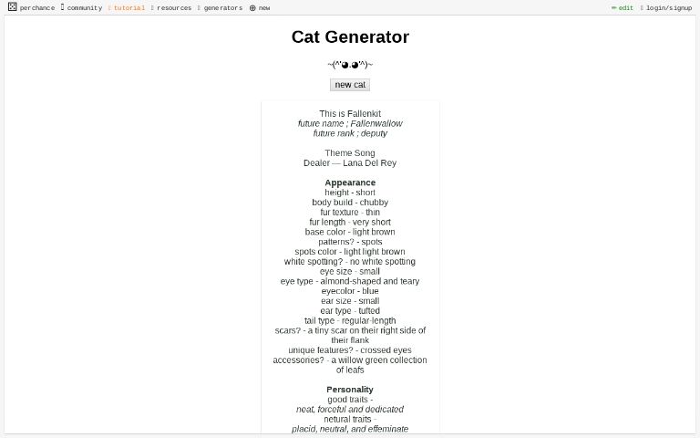 Cat Generator