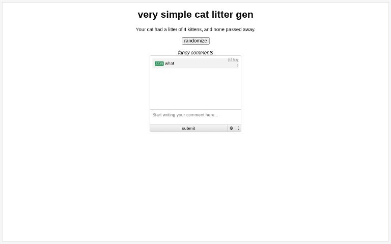 very simple cat litter gen