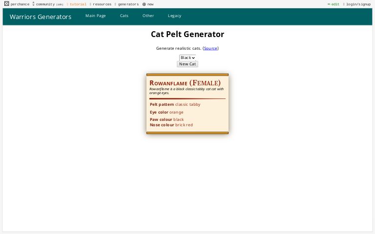 Cat Pelt Generator