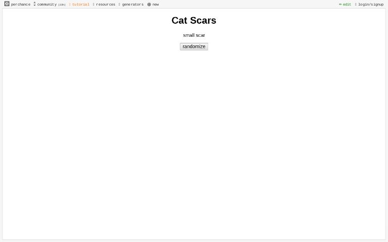 Cat Scars ― Perchance Generator
