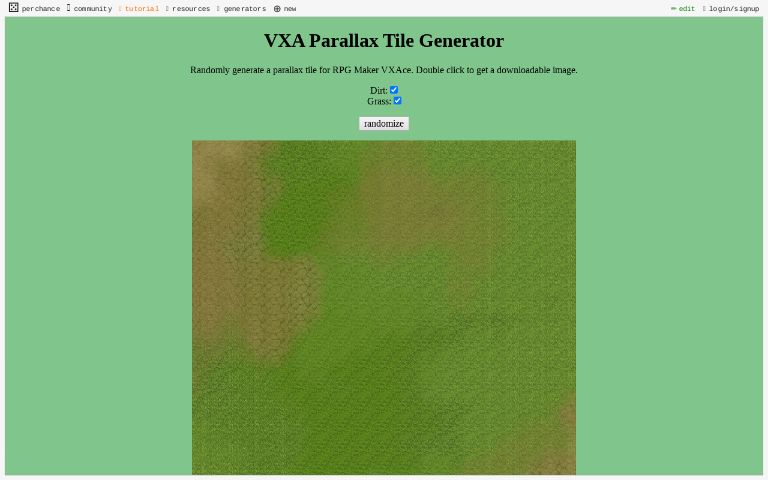 VXA Parallax Tile Generator