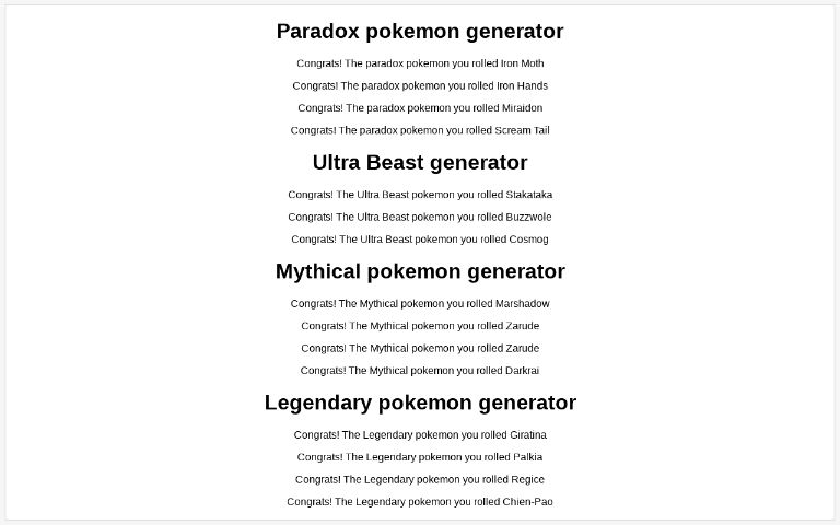 Paradox pokemon generator