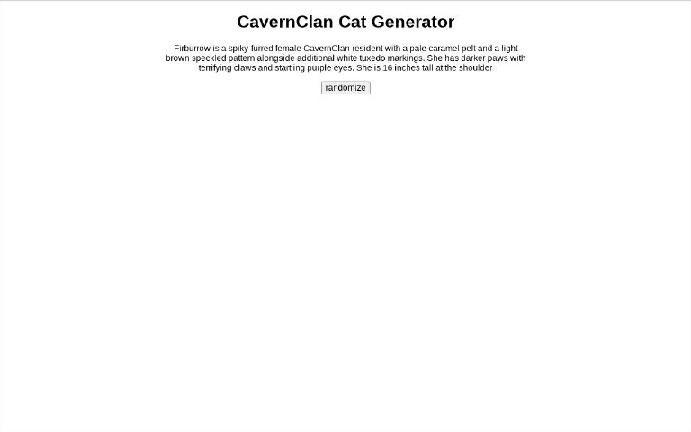 CavernClan Cat Generator