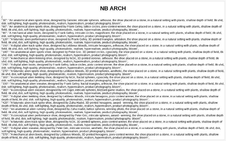NB ARCH ― Perchance Generator