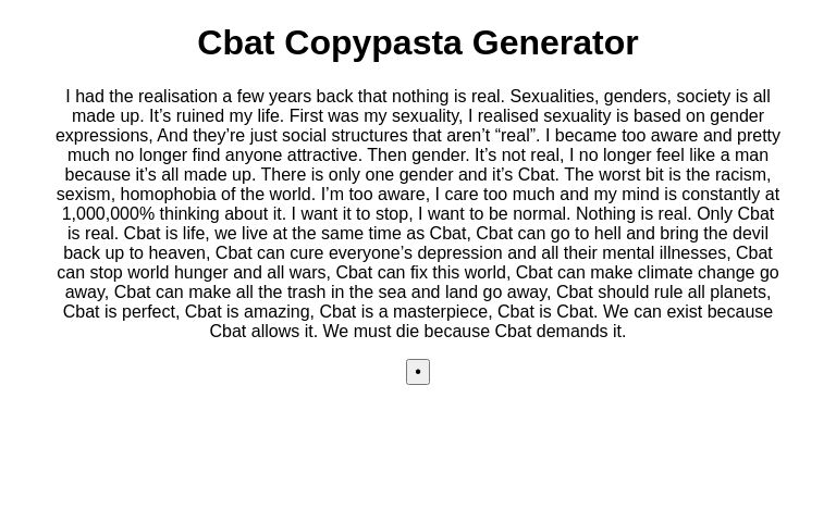 Cbat Copypasta Generator