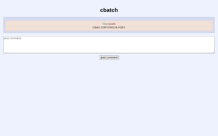 cbatch ― Perchance Generator
