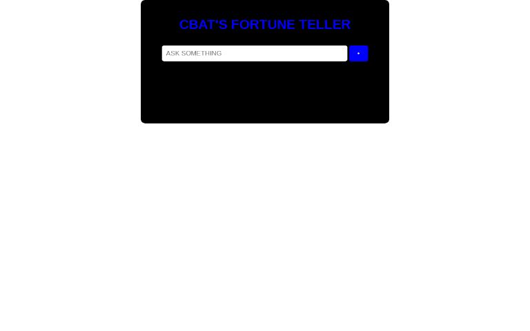 CBAT'S FORTUNE TELLER ― Perchance Generator