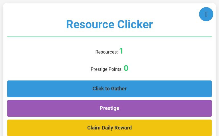Resource Clicker ― Perchance Generator
