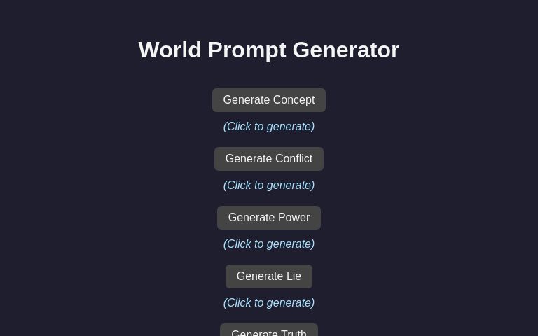 World Prompt Generator