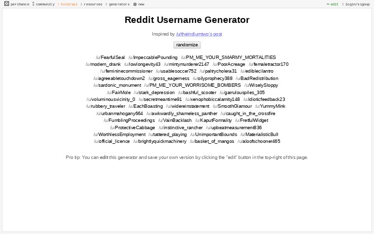 Reddit Username Generator