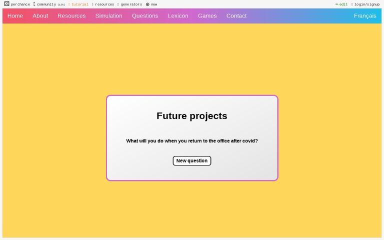 Future projects ― Perchance Generator