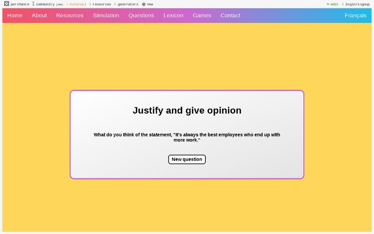 Justify and give opinion ― Perchance Generator