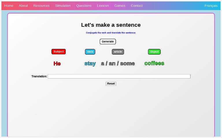 Let's make a sentence ― Perchance Generator