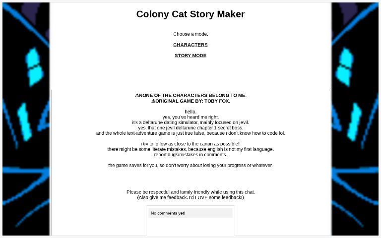 Colony Cat Story Maker ― Perchance Generator