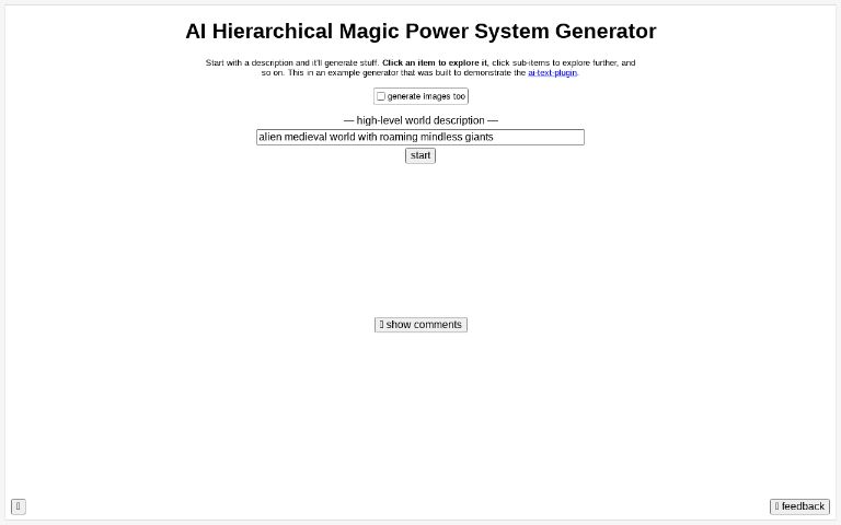 AI Hierarchical Magic Power System Generator