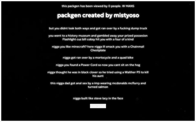 packgen created by mistyoso ― Perchance Generator