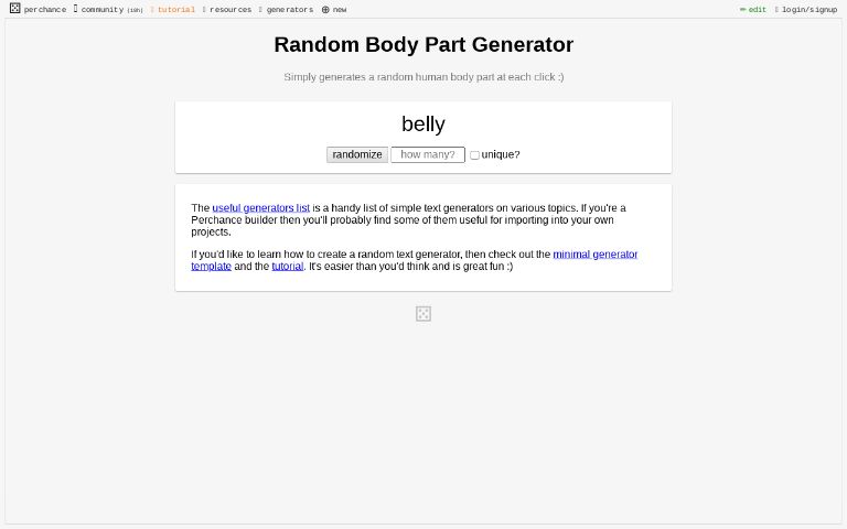 Random Body Part Generator