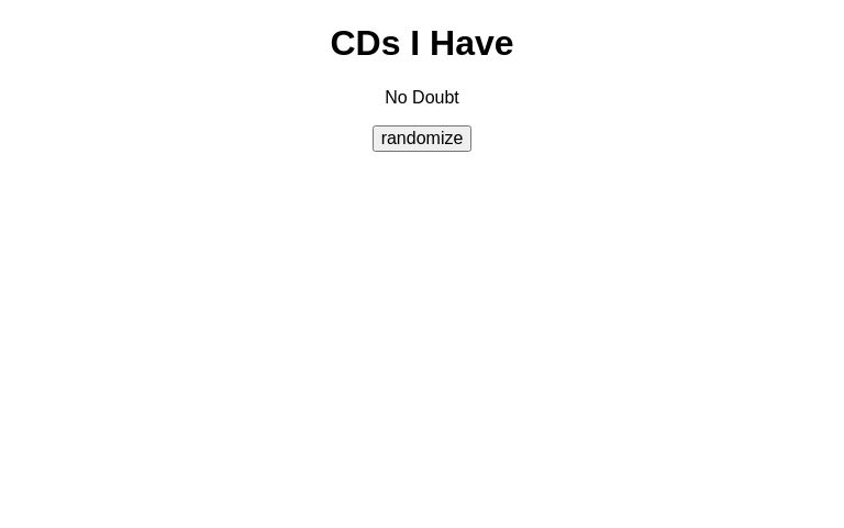 CDs I Have ― Perchance Generator
