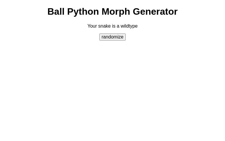 Ball Python Morph Generator