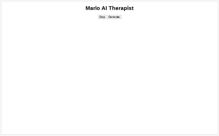Mario AI Therapist ― Perchance Generator