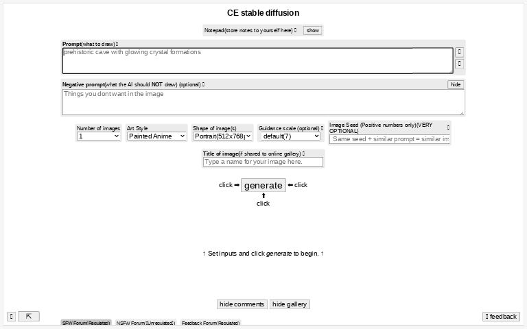 Stable Diffusion AI ― Perchance Generator