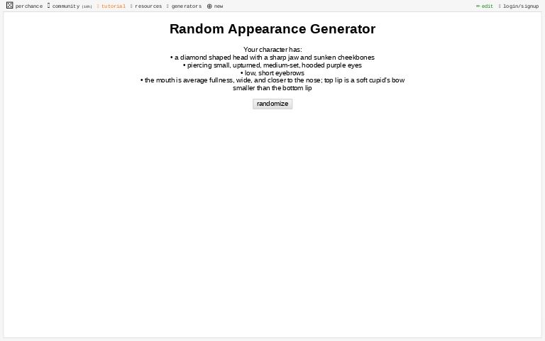 Random Appearance Generator