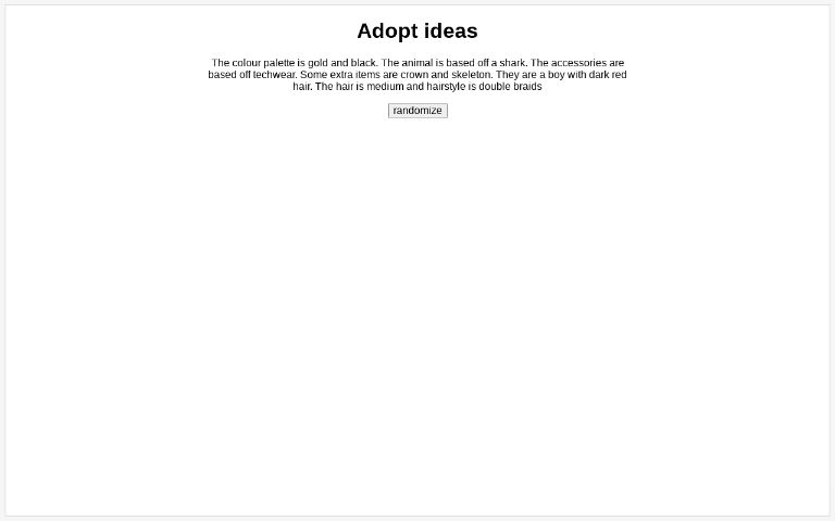 Adopt ideas ― Perchance Generator