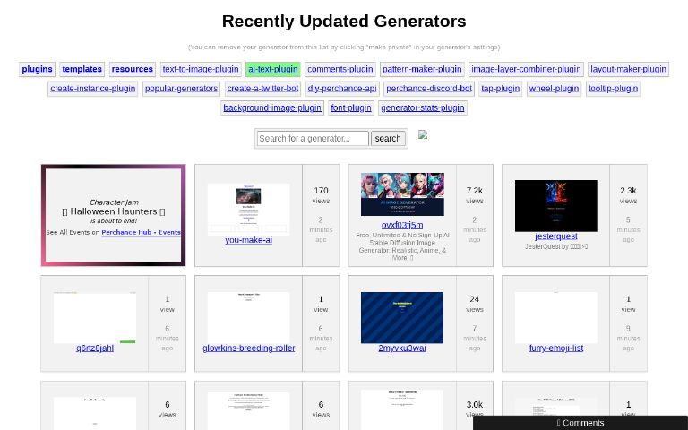 Recently Updated Generators