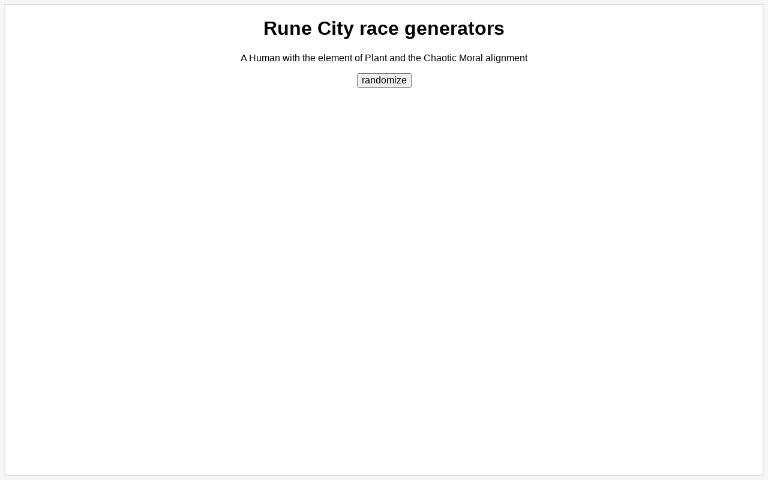 Rune City race generators