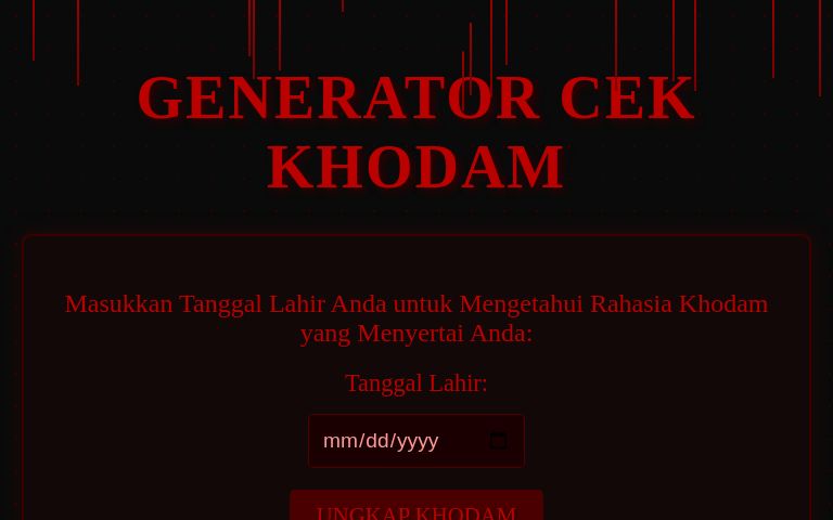 GENERATOR CEK KHODAM