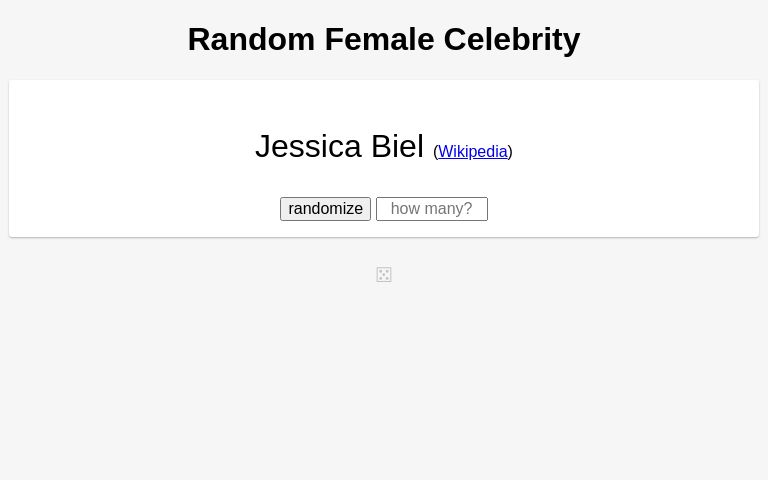 Random Female Celebrity ― Perchance Generator